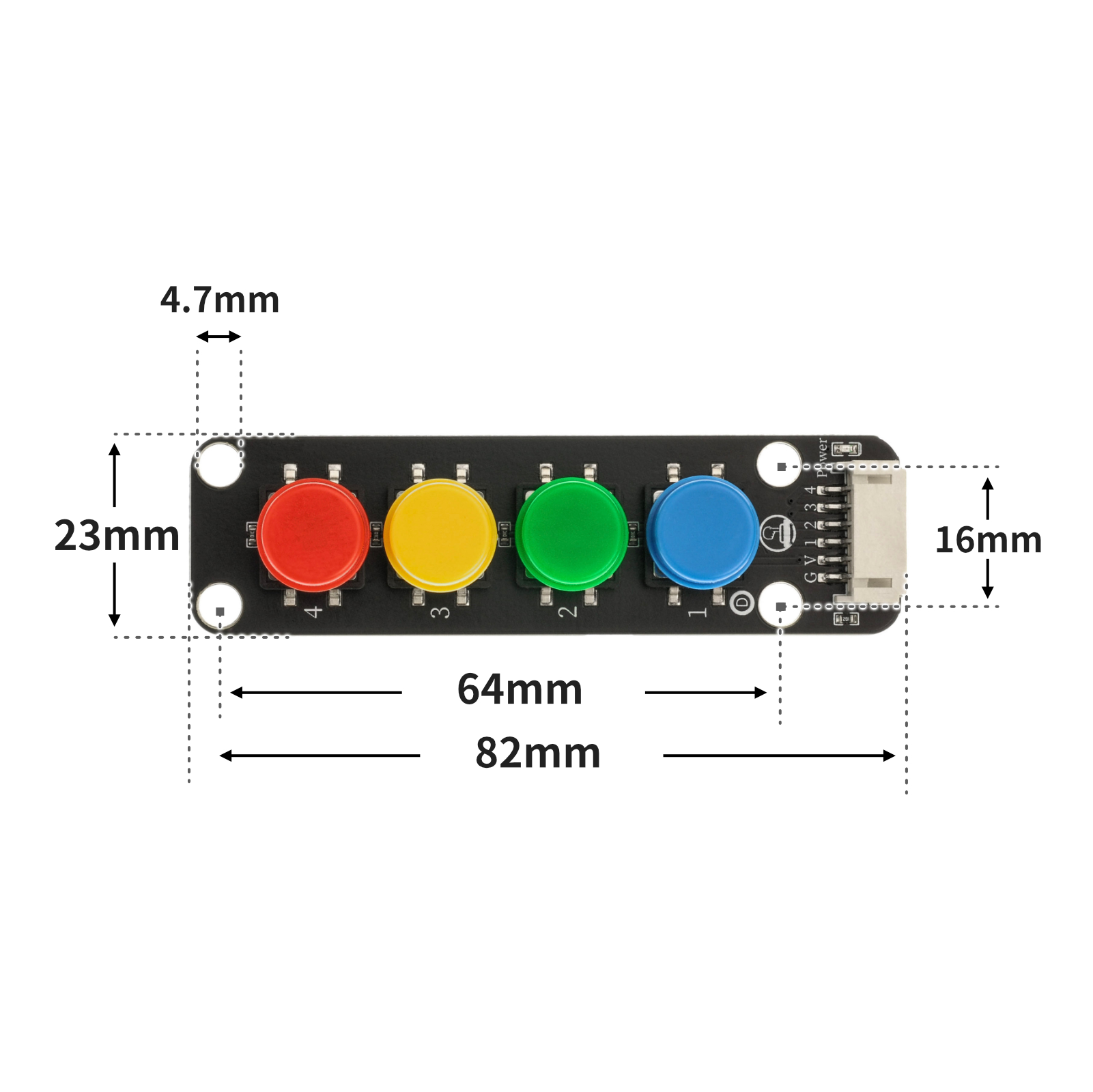 HS-KEY4L 4P按键模块